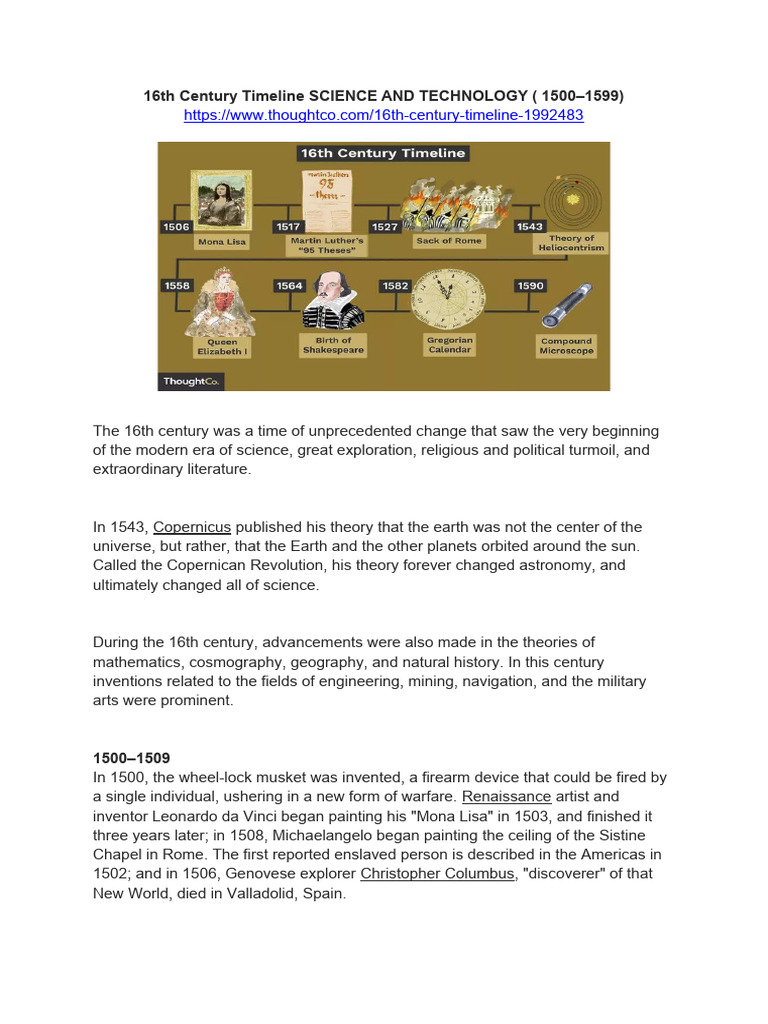 14 16th To 19th Century Science | PDF | Scientist | Science