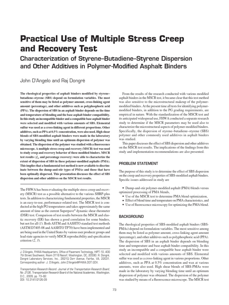 D Angelo Dongre 2009 Practical Use of Multiple Stress Creep and ...