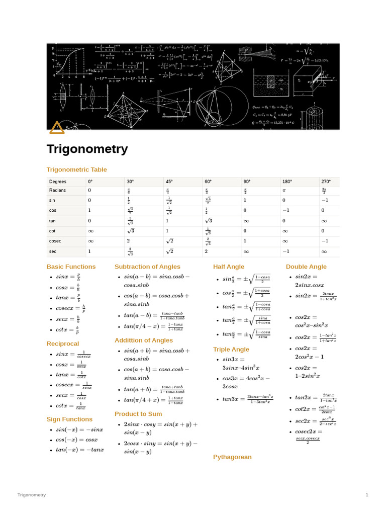 Trigonometry | PDF | Trigonometric Functions | Euclidean Plane Geometry