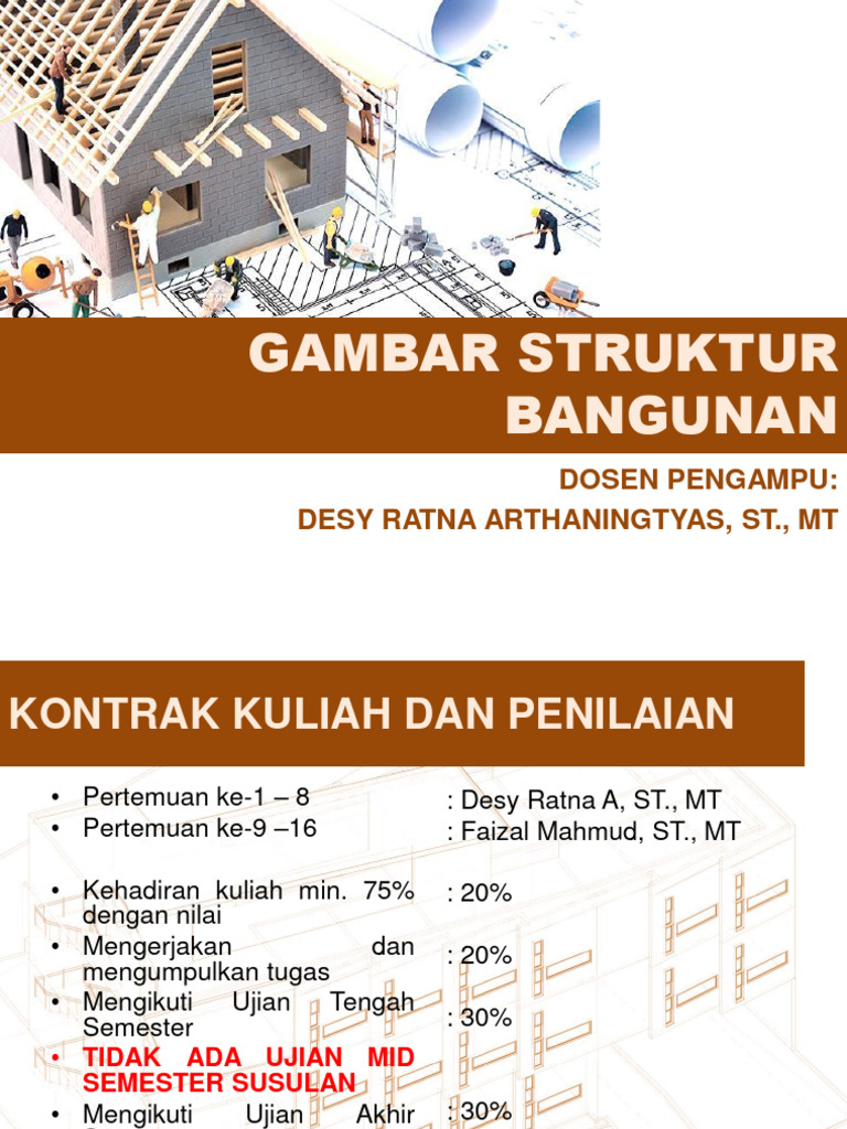2022.01 GSB-Dasar Gambar Struktur Bangunan | PDF