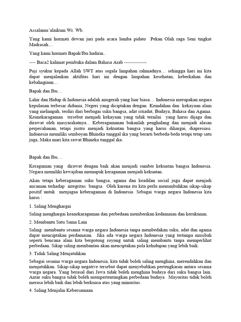 Pidato Razaan Bhs Inggris 2023 | PDF | Agama & Spiritualitas