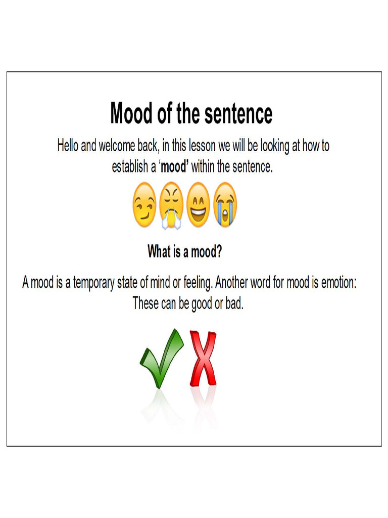 Mood of The Sentence | PDF