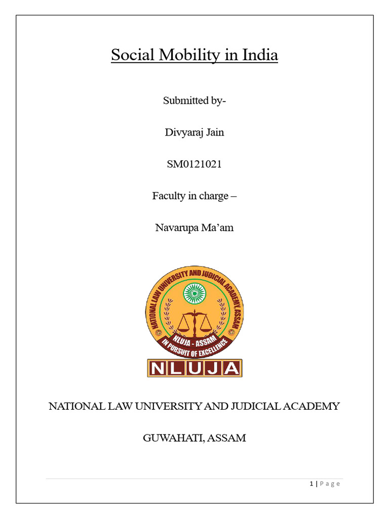 Socio Project | PDF | Social Mobility | Caste