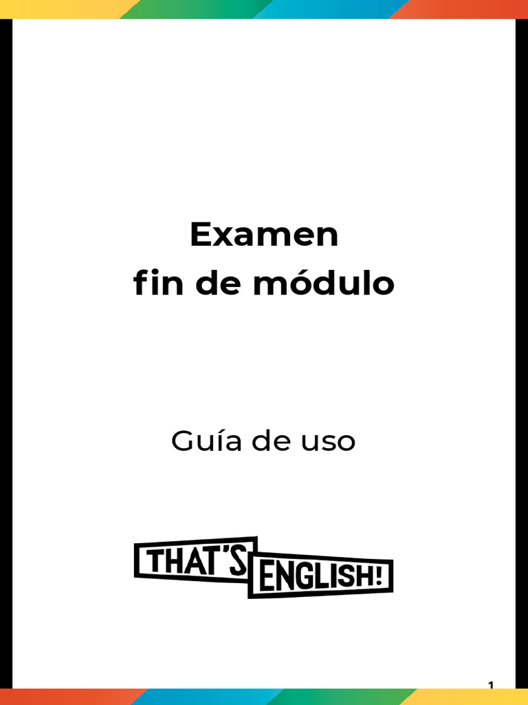 Guia Examenes Online That's English | PDF | Archivo de computadora | Cuestionario