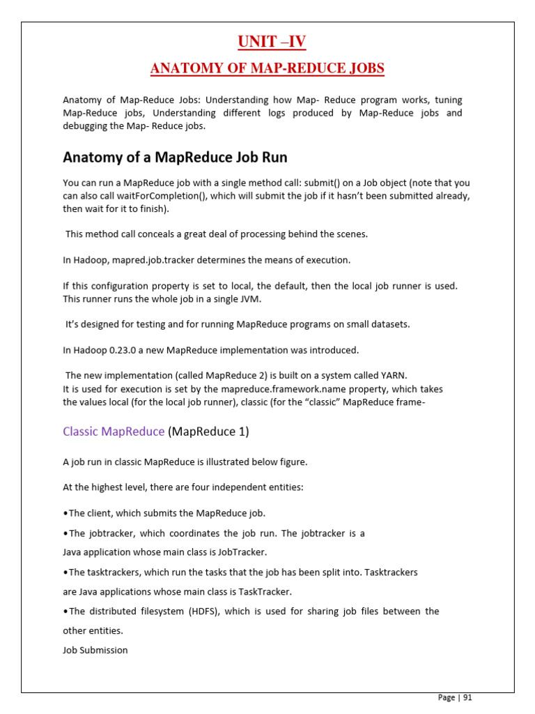 Anatomy of Map-Reduce Jobs PDF | PDF | Apache Hadoop | Map Reduce