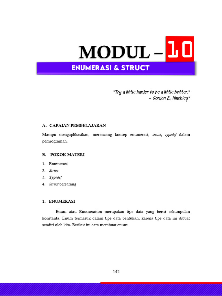 Modul 10 - Enumerasi Struct | PDF