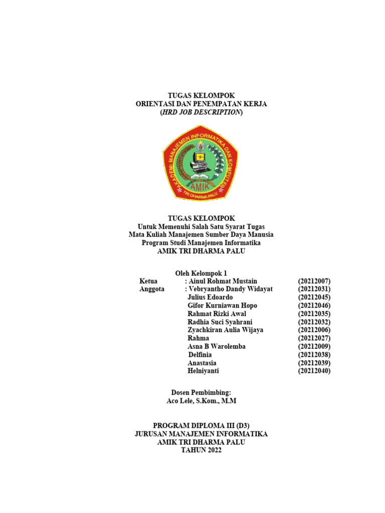 Orientasi Dan Penempatan Kerja | PDF | Karier & Perkembangan