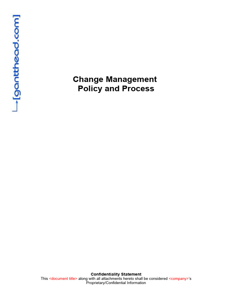 Change_Management_Policy_and_Process | PDF | Feasibility Study | Risk