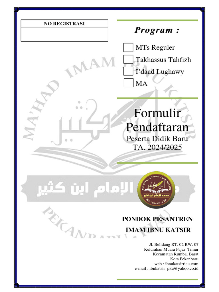 Formulir Pendaftaran PPDB 2024/2025 | PDF