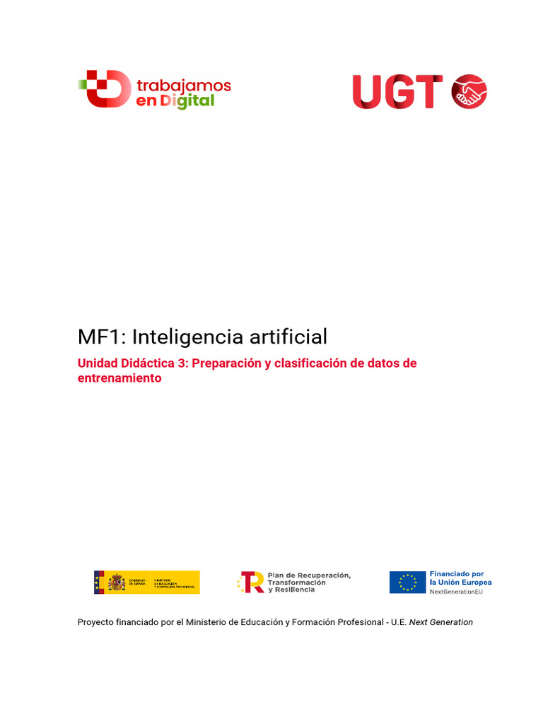 MF1 - UD3 - Preparacion y Clasificacion de Datos de Entrenamiento | PDF | Validación Cruzada ...