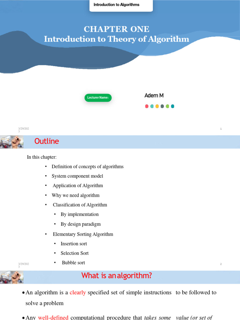 Algo - Chapter 01 - Introduction | PDF | Algorithms | Iteration