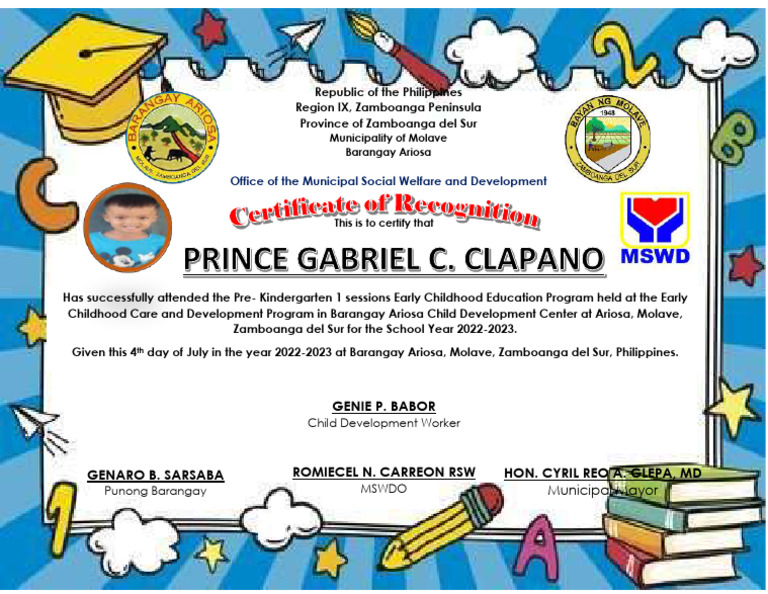 Barangay Certification of Rsba | PDF