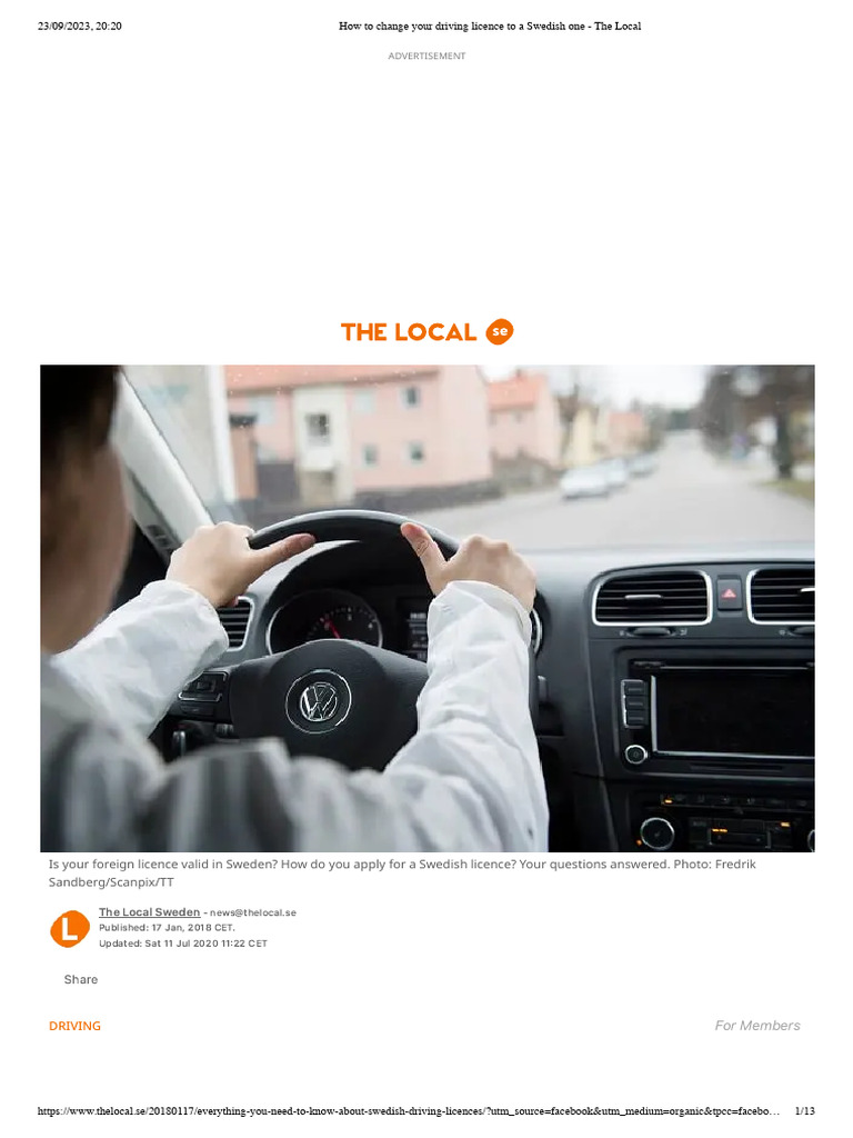 How To Change Your Driving Licence To A Swedish One - The Local | PDF ...