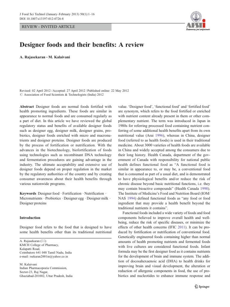 Reading Material 1 - Designer Foods and Their Benefits | PDF | Omega 3 ...