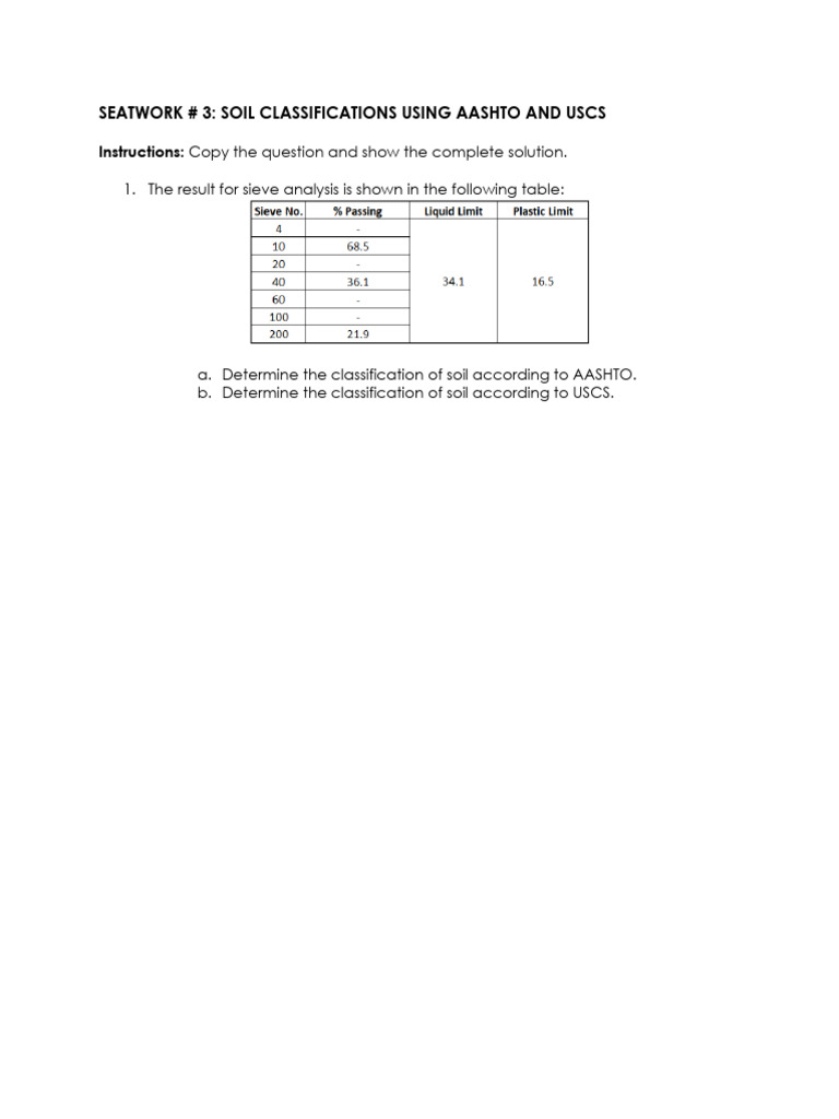 Soil Classification: AASHTO & USCS | PDF