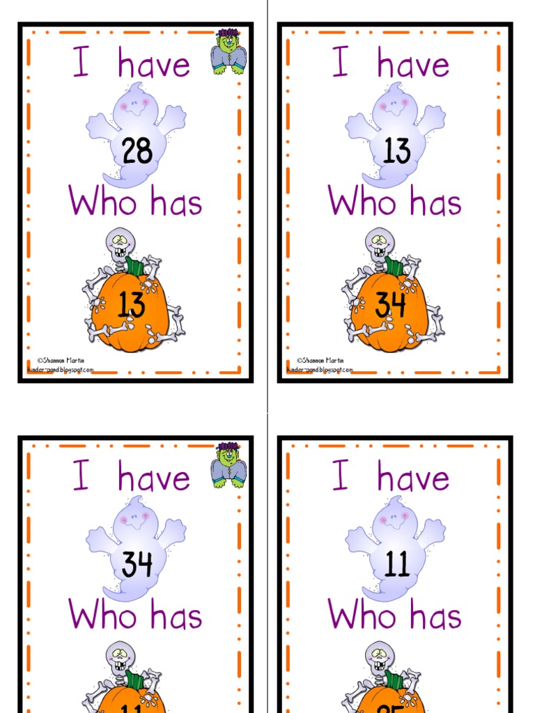 I Have Who Has Halloween Edition | PDF