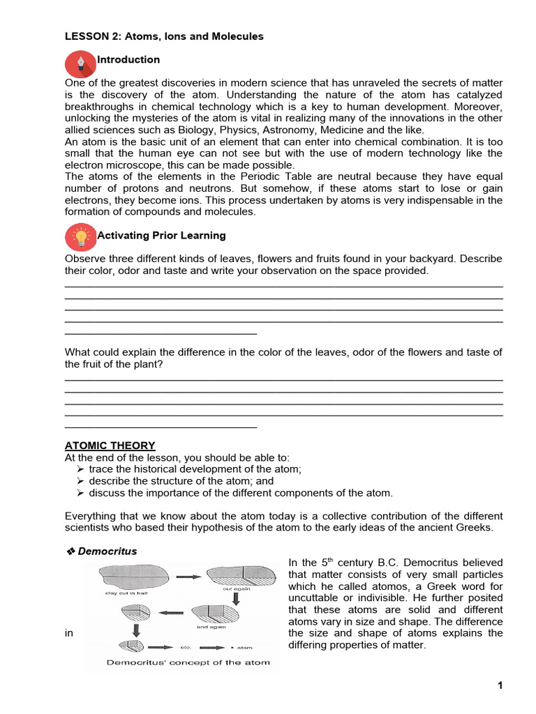 Understanding Atoms and Ions Basics | PDF | Atoms | Atomic Orbital