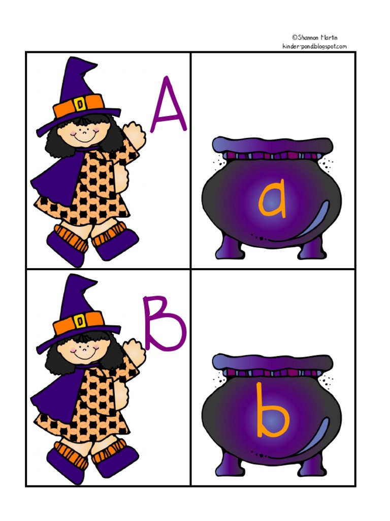 Witch and Cauldron Upper To Lower Case Match | PDF