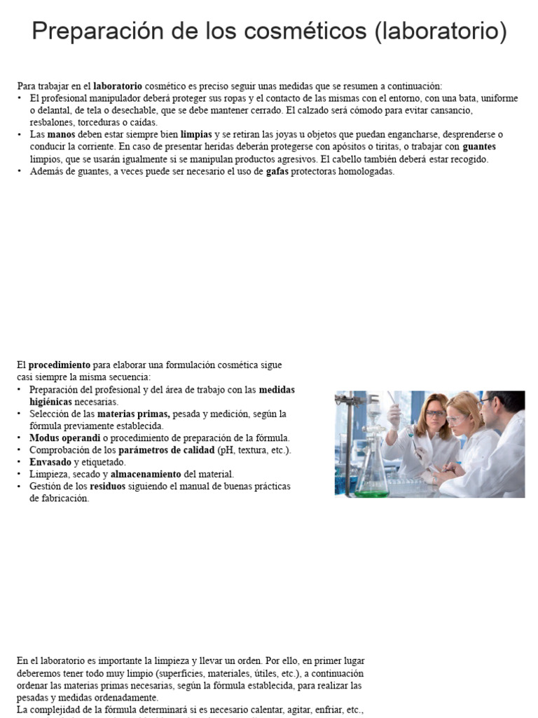 Lociones | PDF | Laboratorios | Productos cosméticos