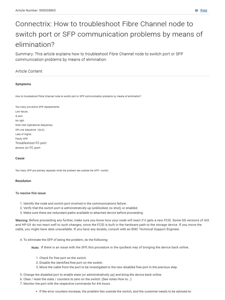 Troubleshoot Fibre Channel Issues | PDF | Troubleshooting | Network Switch