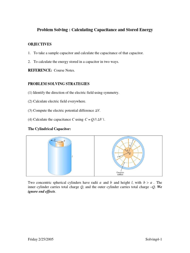 Homework - Capacitance Stored Energy | PDF | Capacitor | Capacitance