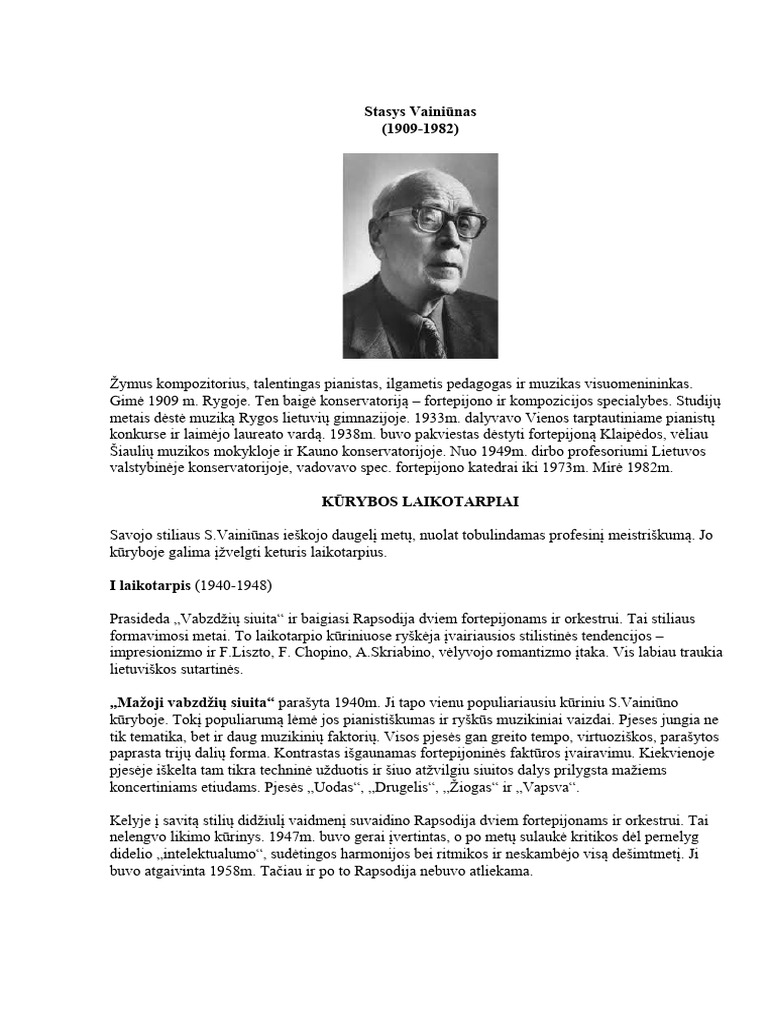 Stasys Vainiūnas | PDF