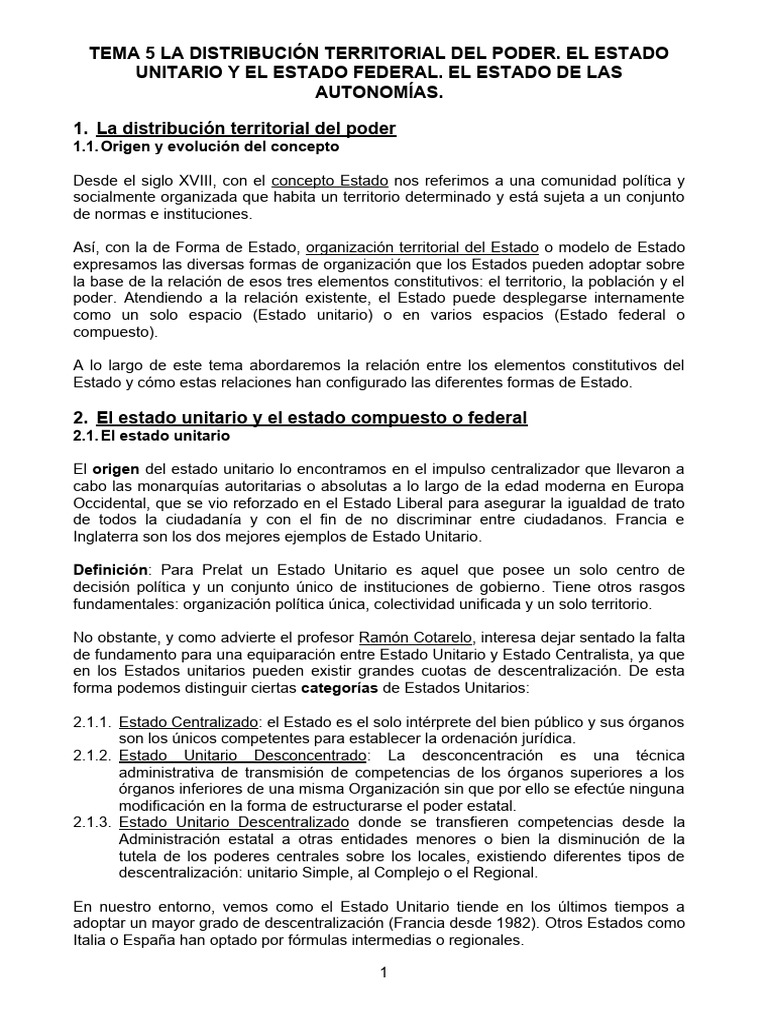 TEMA 05 Comun - Esquema Red | PDF | Federación | Estado (política)