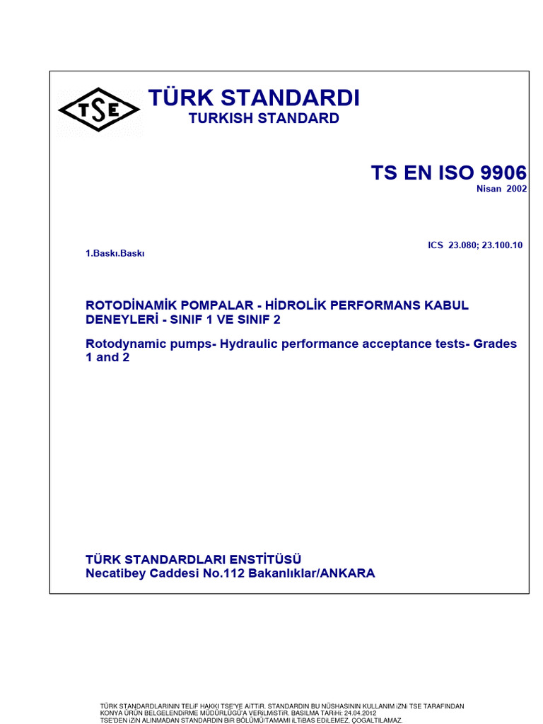 TS - en - Iso - 9906 2002 | PDF