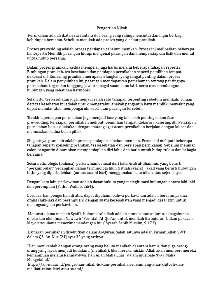 Pengertian Nikah | PDF | Gaya Hidup