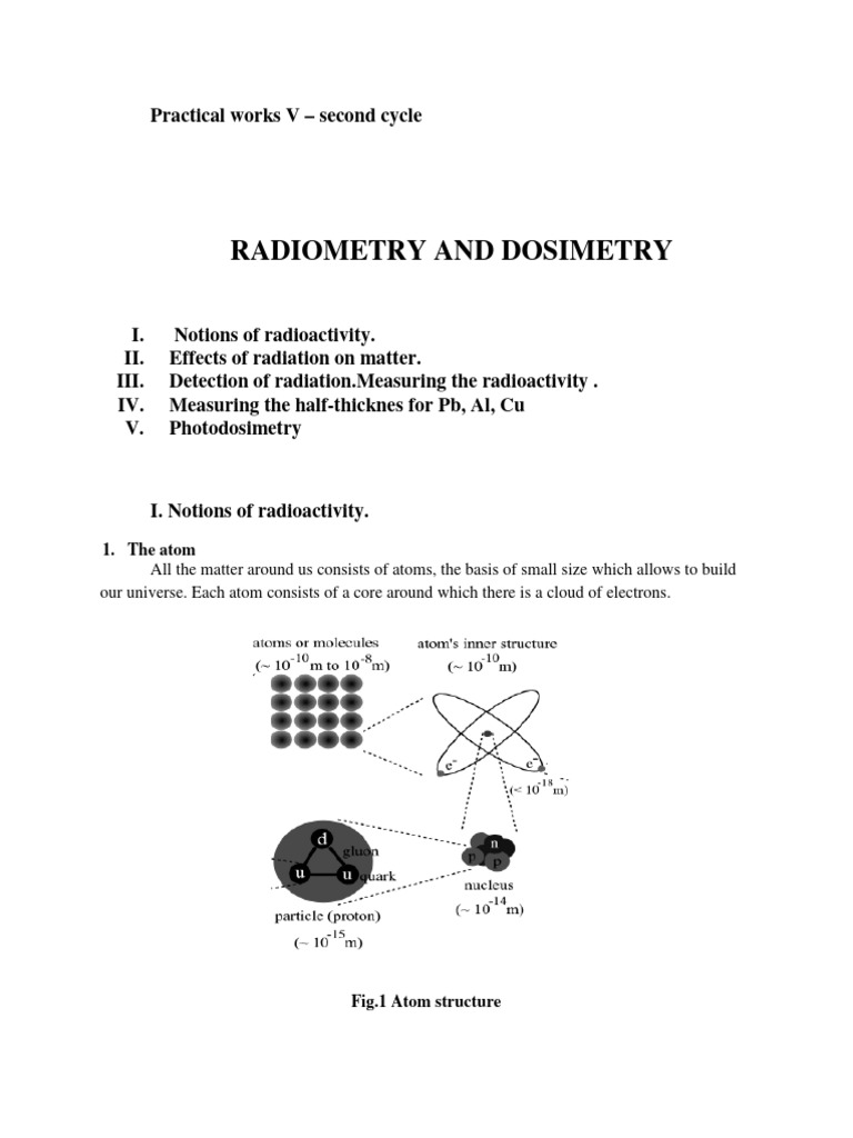 10.radiometry and Dosimetry | PDF | Atoms | Atomic Nucleus