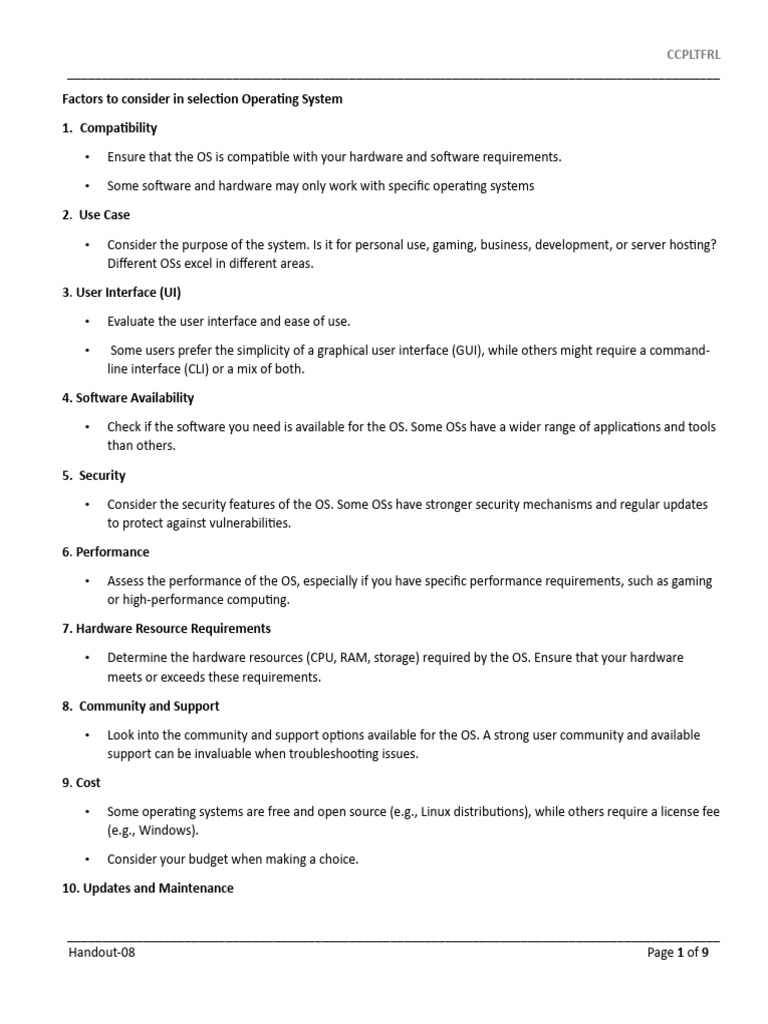Handout 8 Platform Tech Pdf Operating System Installation Computer Programs