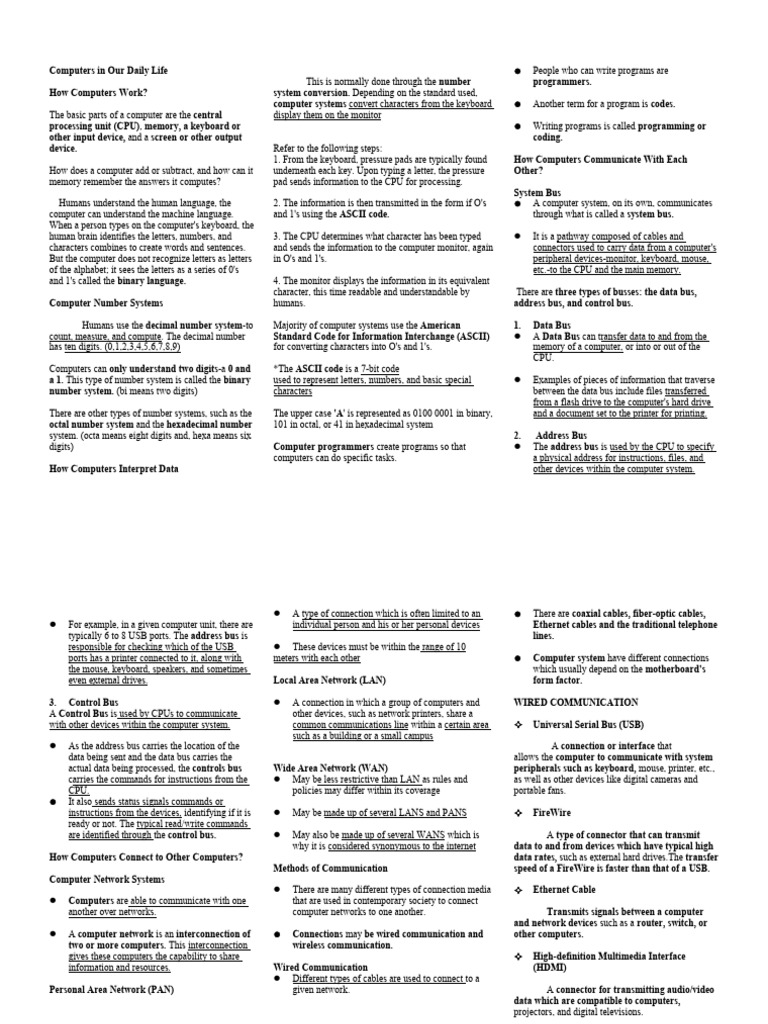 Computers in Our Daily Life | PDF | Usb | Computer Network