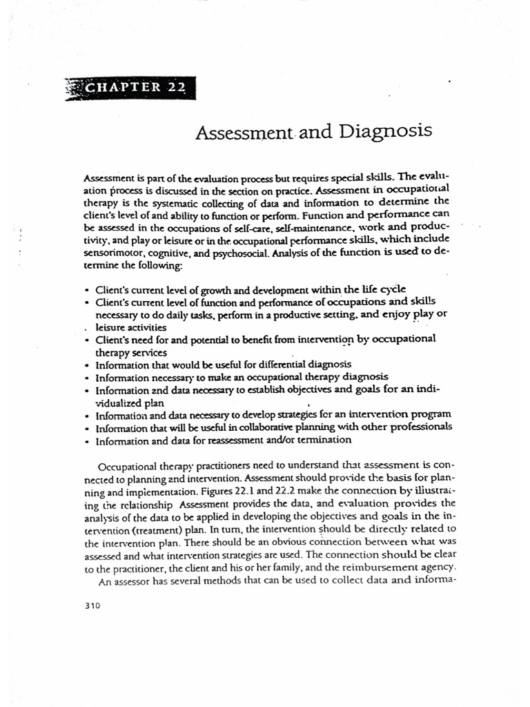 Assessment - Diagnosis | PDF