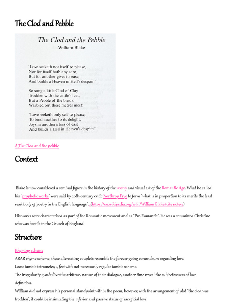 The Clod and Pebble | PDF