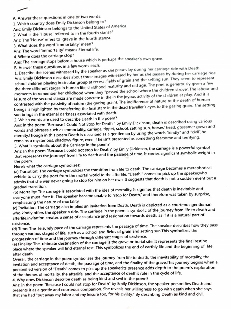 Analysis of "Because I Could Not Stop" | PDF | Death