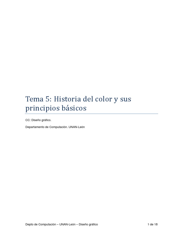 Historia Del Color y Sus Principios Basicos | PDF | Color | Modelo de ...