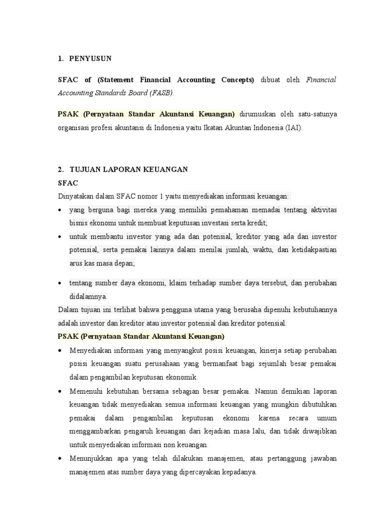 Beda Sfac Dan Psak | PDF