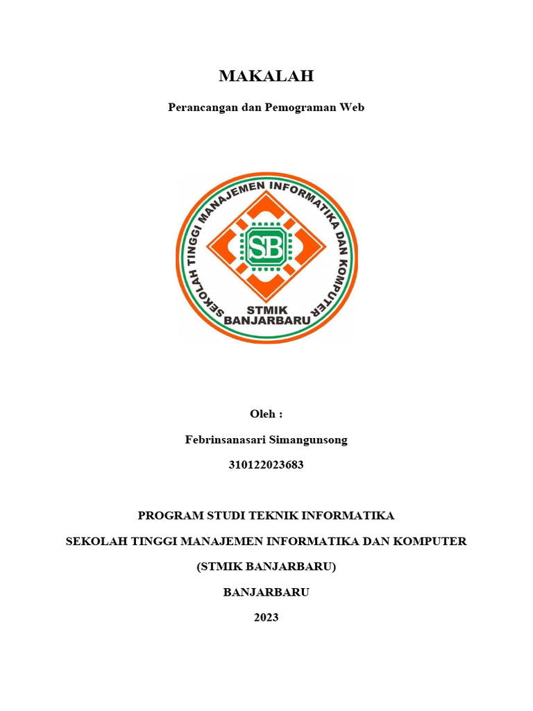 MAKALAH Perancangan Dan Pemograman Web | PDF