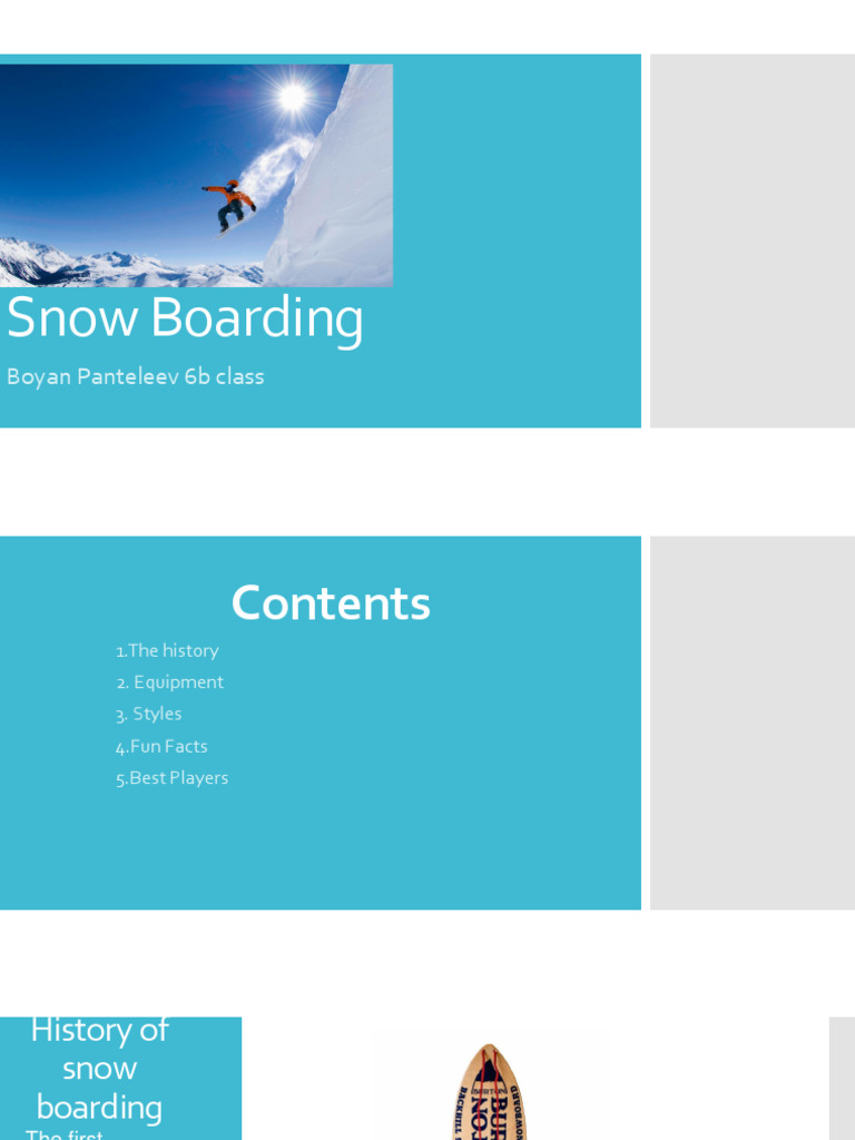 Snowboarding: History, Styles, and Facts | PDF