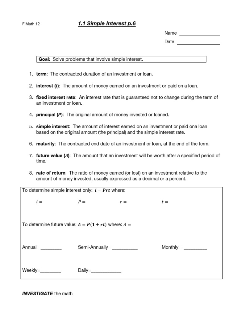 Investments Note Package | PDF | Interest | Compound Interest