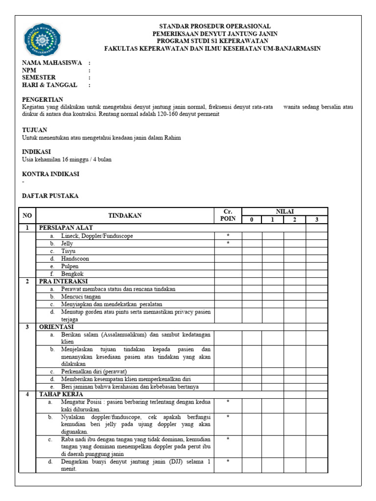 Spo Pemeriksaan Denyut Jantung Janin | PDF