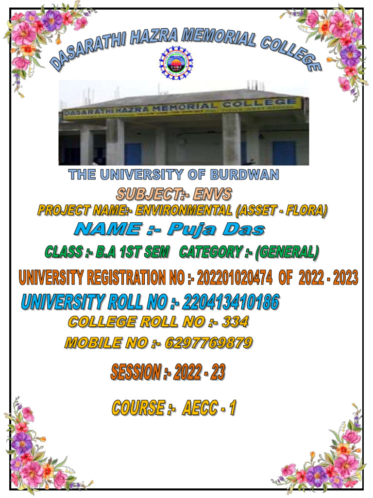 Project First Page Puja Das | PDF