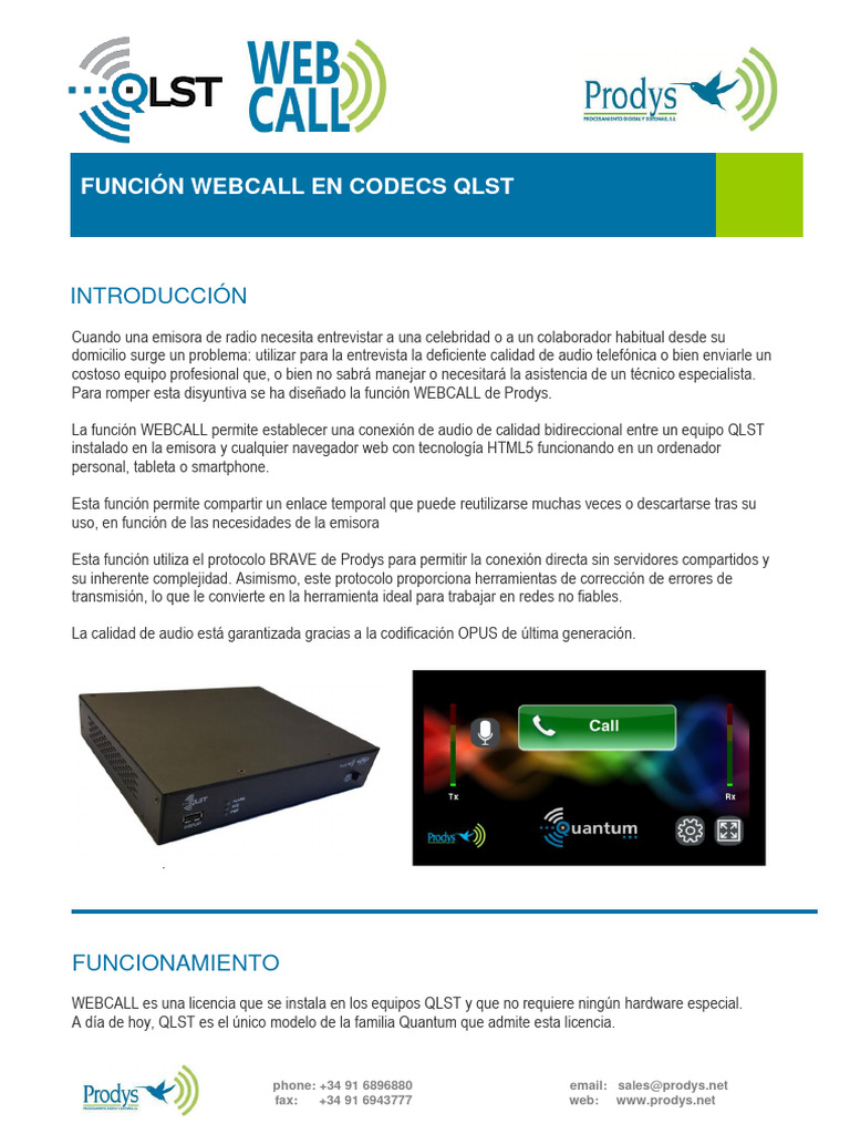 WEBCALL Nota de Aplicacion | PDF | Smartphone | Red mundial
