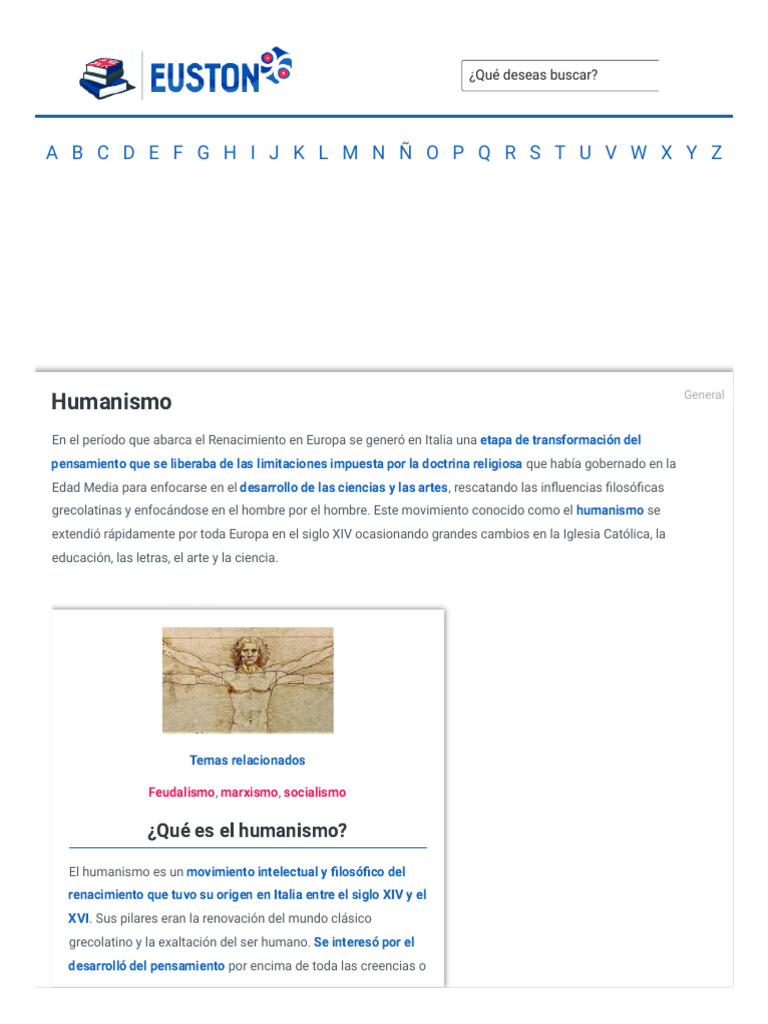 Humanismo - Qué Es, en Qué Consiste, Historia, Características | PDF ...