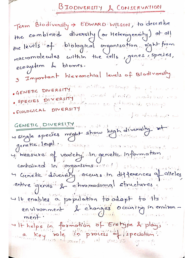 Biodiversity and Conservation Part 1 | PDF