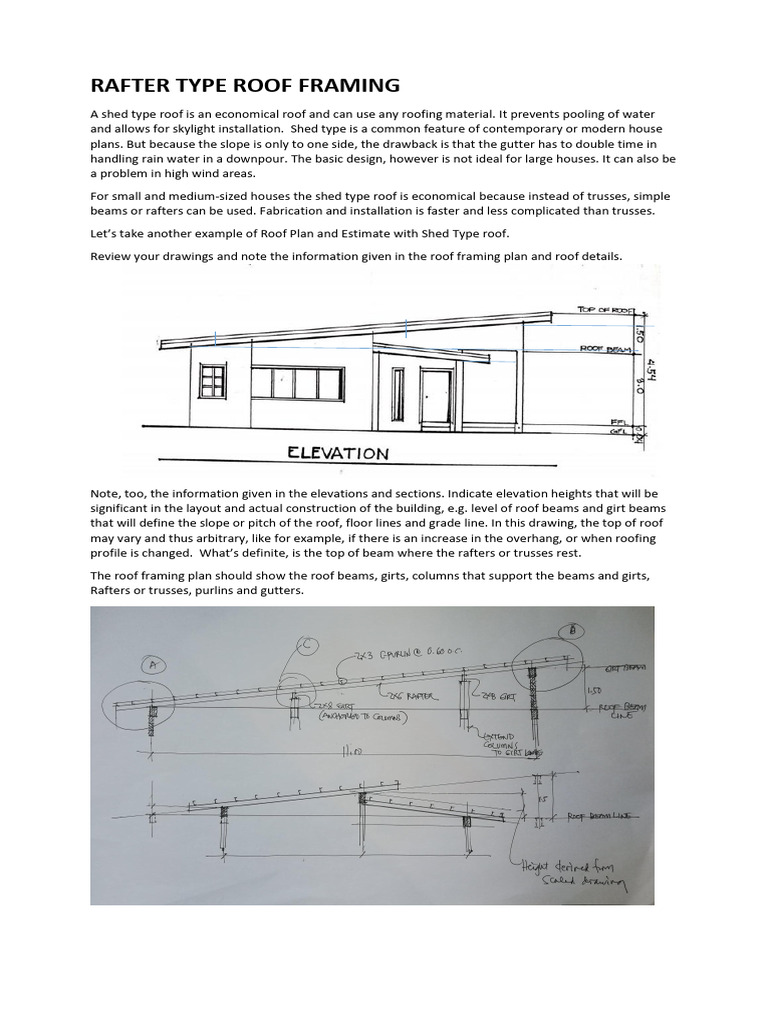 Shed Type Roof and Estimate_50437db25dc8fad3bf47bb9f70977a4d | PDF ...