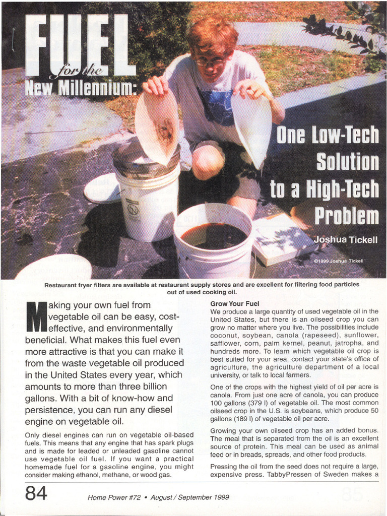 Bio Fuel Low Tech | PDF | Diesel Fuel | Biodiesel