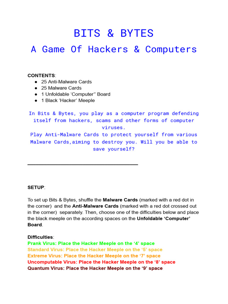 Bits & Bytes Instructions | PDF | Antivirus Software | Malware