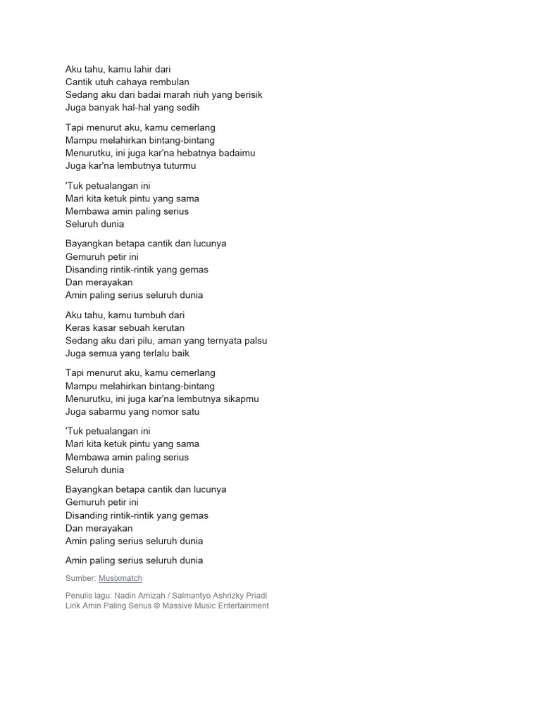 Amin Paling Serius | PDF | Seni