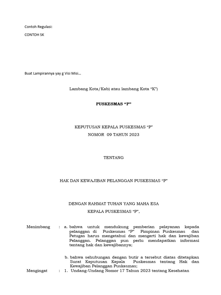 Contoh Regulasi BUAT BUKU | PDF